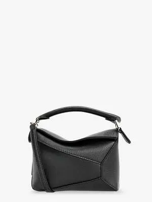 Loewe Puzzle Edge Leather Handbag - Black