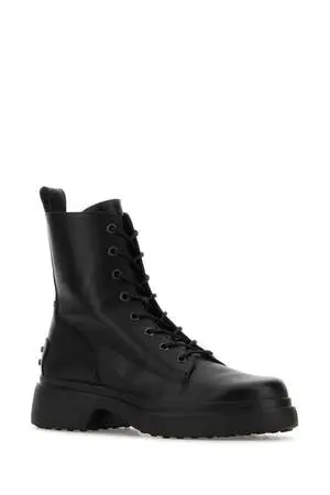 TOD'S Leather Ankle Boots - Black