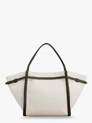 TOD'S Tim Canvas And Leather Medium Shopping Bag - Multicolor
