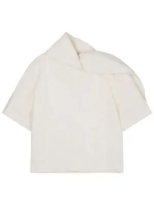 Bottega Veneta Top In Lana - Cream