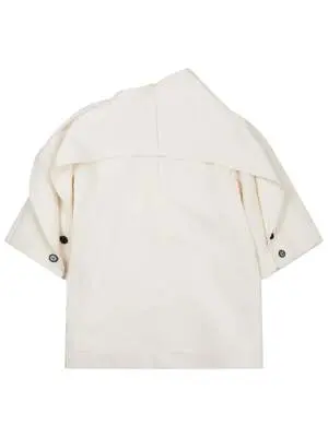 Bottega Veneta Asymmetrical Wool Top - Cream