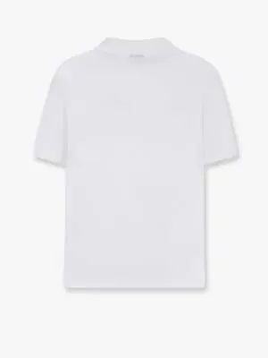 Gucci Cotton Polo Shirt With Web Print On The Front