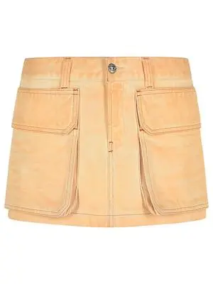 DIESEL® Polyurethane Miniskirt - Cream