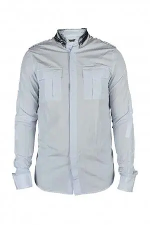 Balmain Shirt With Denim Collar