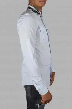 Balmain Shirt With Denim Collar