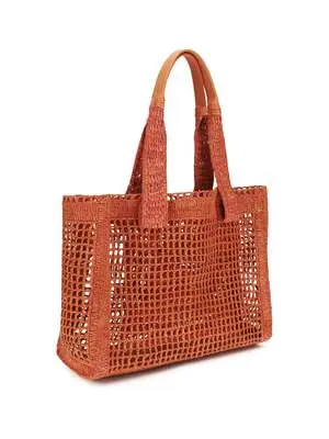 Chloé East-west Summer Banana Raffia Tote Bag - Red
