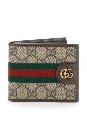Gucci Wallet 'ophidia' With Gg Logo And Web Motif In Gg Canvas Beige - Multicolor