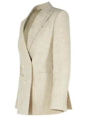 Max Mara Ivory Linen Blend Blazer