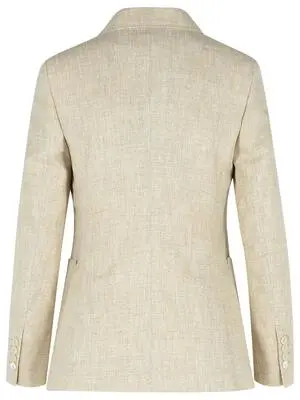 Max Mara Ivory Linen Blend Blazer
