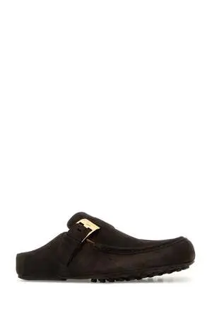 TOD'S Dark Suede Slippers