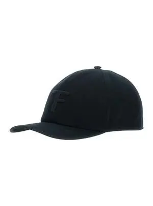 TOM FORD Baseball Cap With Logo On The Front In Cotton For - Black