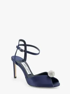 JIMMY CHOO Sacora Satin Sandals With Crystal Detail - Multicolor