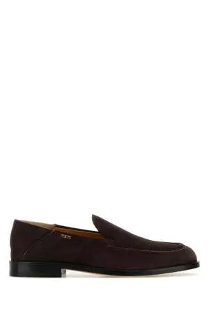 TOD'S Dark Suede Loafers - Brown