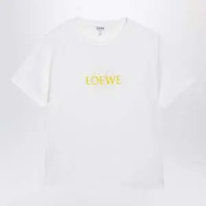 Loewe Cotton T-shirt With Embroidered Logo - White