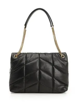 Saint Laurent Loulou Puffer Medium Bag - Black