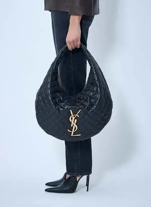 Saint Laurent Icare Hobo Shoulder Bag - Black