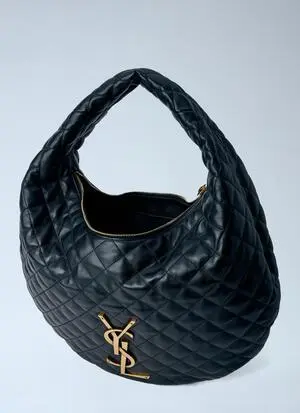 Saint Laurent Icare Hobo Shoulder Bag - Black