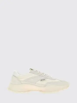 Prada Leather And Fabric Low Top Sneakers - White