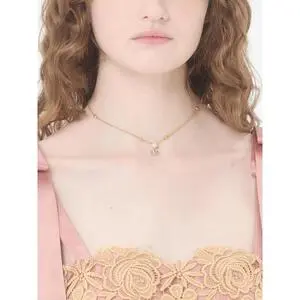 Valentino Garavani Crystal And Pearl Pendant Necklace