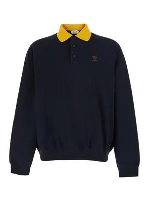 Versace Blue Hoodie With Fixed Hood For - Multicolor