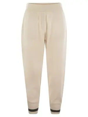 Brunello Cucinelli Cashmere Trousers - White