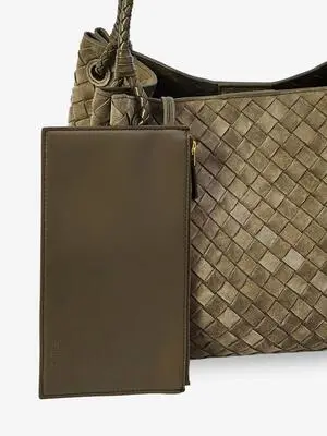 Bottega Veneta Parachute Large Suede Shoulder Bag - Multicolor