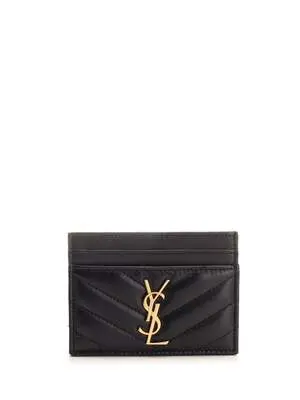 Saint Laurent Saint Laurent Women Monogram Card Case Black
