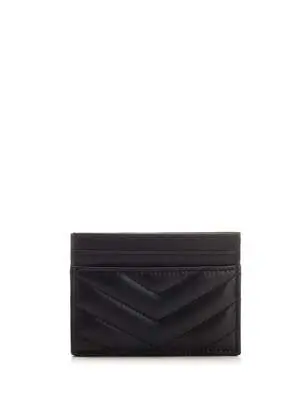 Saint Laurent Monogram Card Case - Black