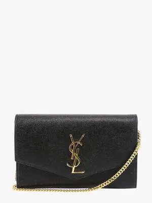 Saint Laurent Leather Crossbody Bag With Metal Cassandre Logo - Multicolor