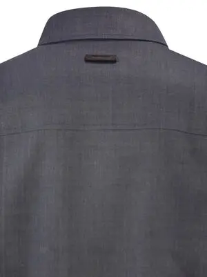 Peserico Lightweight Linen And Wool Blend Jacket With Patch Pockets