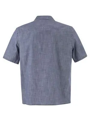 Peserico Lightweight Cotton Chambray-effect Short-sleeve Shirt