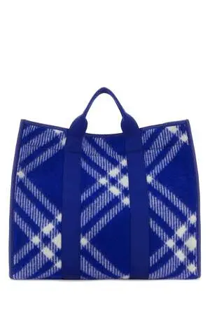 Burberry Embroidered Fabric Knight Shopping Bag
