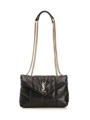 Saint Laurent Mini Loulou Puffer Bag - Black