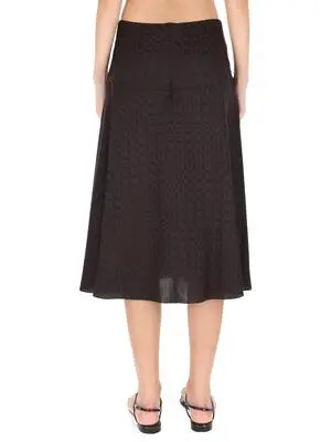 Fendi Ff Silk Skirt - Brown