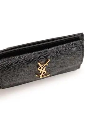 Saint Laurent Grain De Poudre Leather Wallet