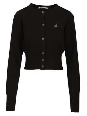 VIVIENNE WESTWOOD Bea Cropped Cardigan - Black