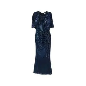 SELF-PORTRAIT Embellished Midi Dress - Blue
