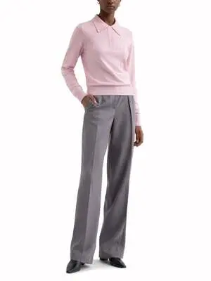JIL SANDER Wool Gabardine Pants - Gray
