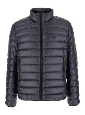 Givenchy Black High Neck Down Jacket With Logo Detail In Tech Fabric - Multicolor