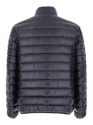 Givenchy Black High Neck Down Jacket With Logo Detail In Tech Fabric