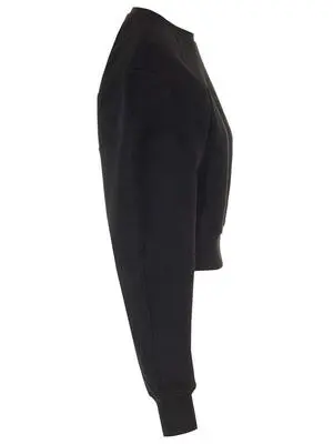 Saint Laurent Cropped Sweatshirt - Black