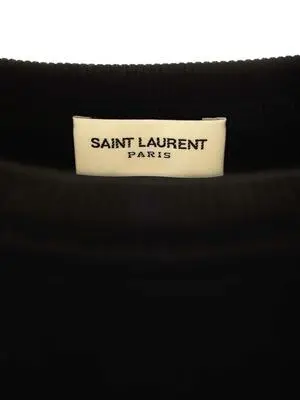 Saint Laurent Cropped Sweatshirt - Black
