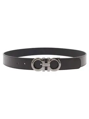 FERRAGAMO Reversible Belt With Gancini Buckle In Leather For - Brown