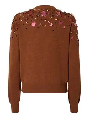Fendi Sequined Cardigan - Brown