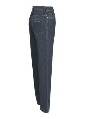 Miu Miu Straight-leg Denim Trousers - Blue