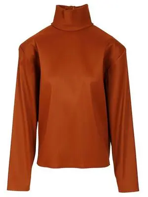 Saint Laurent Silk High-neck Top