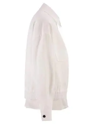 Brunello Cucinelli Cotton Canvas Outerwear With Shiny Zip Pull