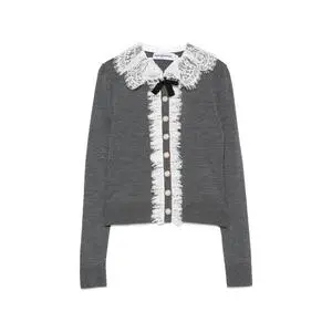 SELF-PORTRAIT Grey Knitwear Cardigans