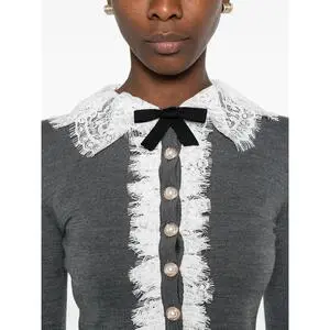 SELF-PORTRAIT Grey Knitwear Cardigans