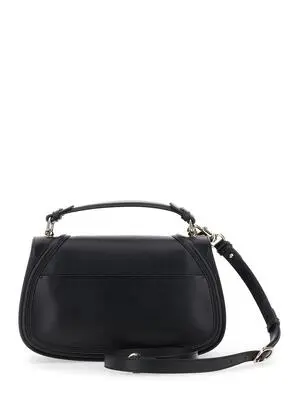 Gucci Blondie' Handbag With Gg Logo Plaque On The Front In Leather - Black